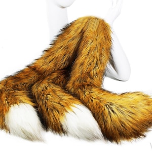 Kitsune Fox Tail 3 Tailed Kitsune Tail Cosplay Red Fox Kitsune Fox Cat ...