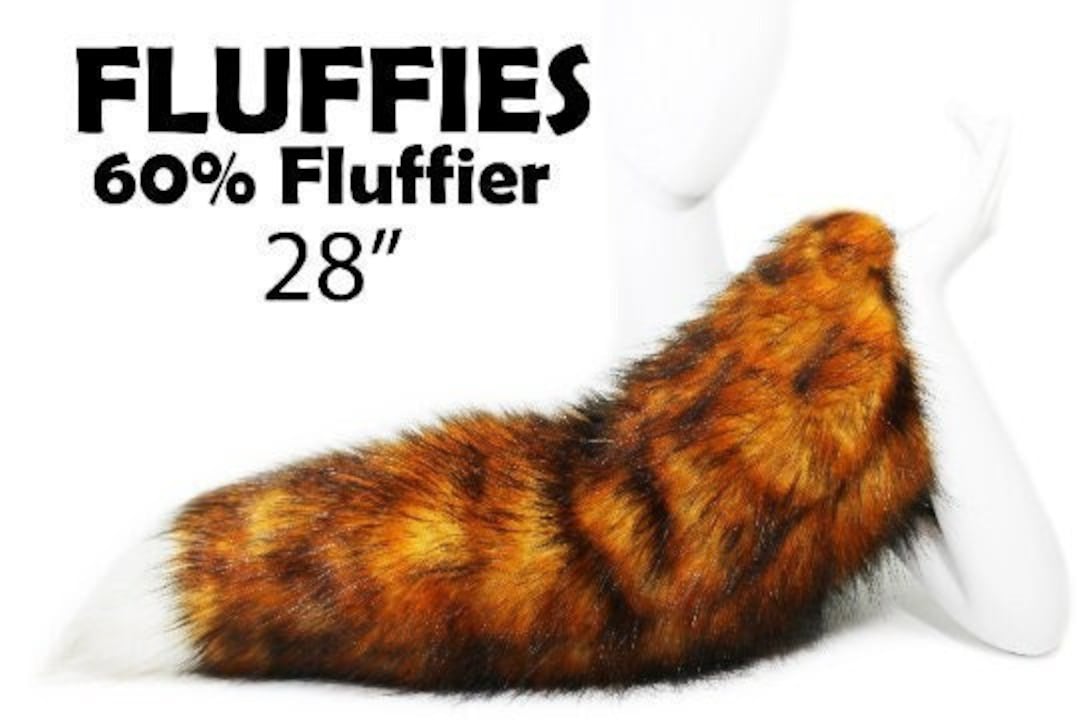 Red Fox Tail Kitsune Tail Cat Tail Fluffies Kitten Tail Cosplay Tail ...