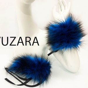 Fuzzy Wrist Cuffs Furry Wrist Cuffs Accessories Kitty Fox Wolf ...