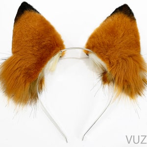 Red Fox Tail Red Fox Ears Fluffies TUG TAIL Red Fox Kitsune Tail Cat ...
