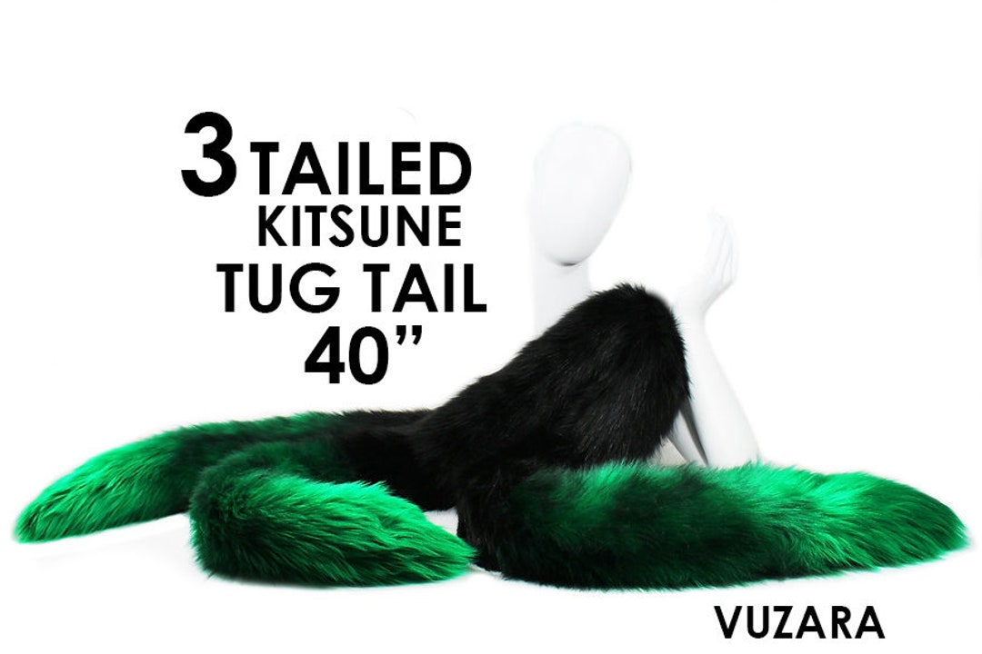 Kitsune Fox Tail 3 Tailed Kitsune Tail Cosplay Clip on Tail Fox Kitsune ...