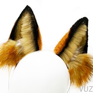 Red Fox Tail Red Fox Ears Fluffies TUG TAIL Red Fox Kitsune Tail Cat ...