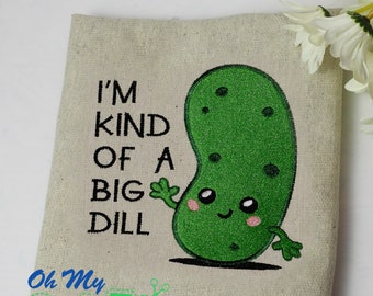 Cool Pickle Machine Embroidery Design, Cucumber Embroidery Pattern, Funny Dill Pickle Embroidery ...