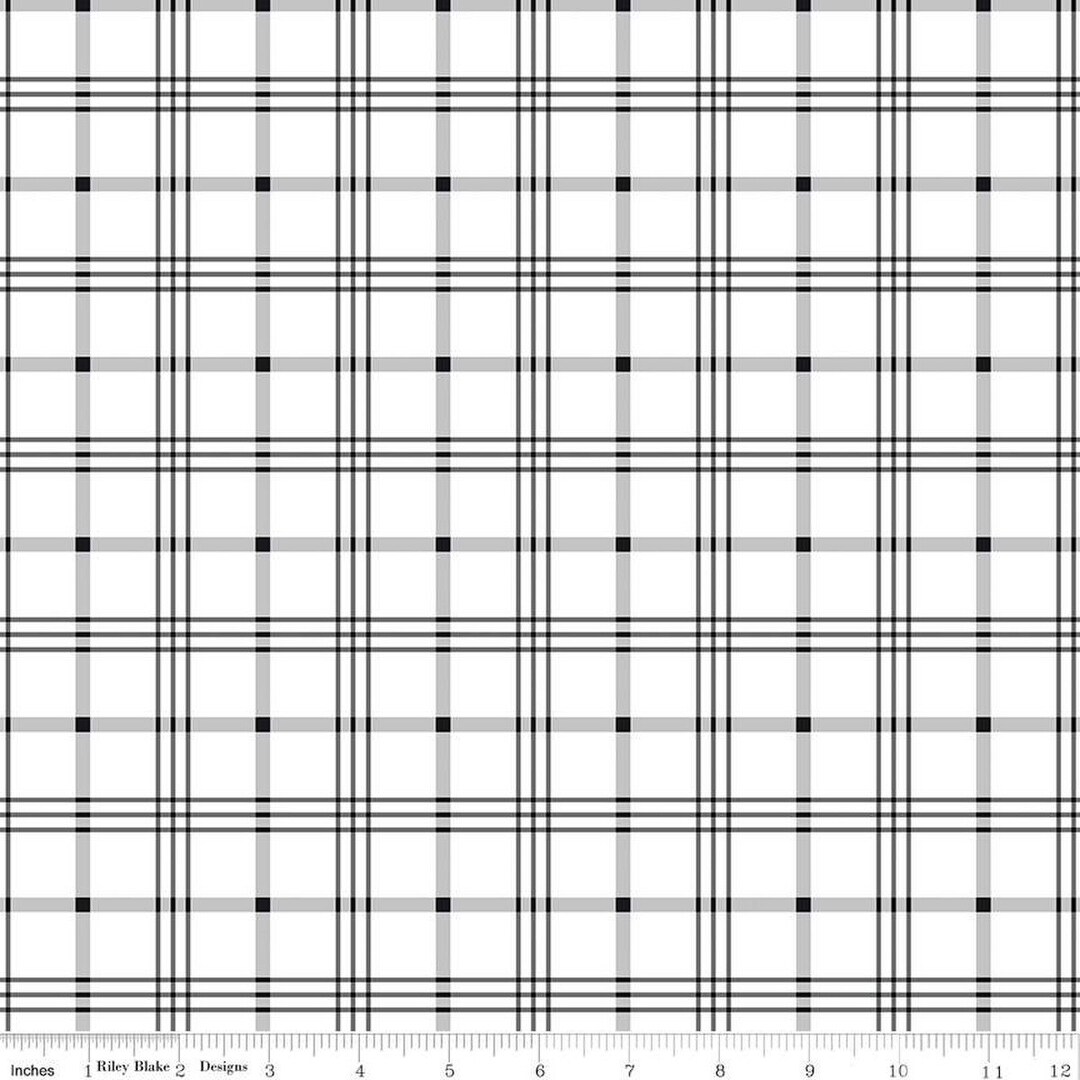 Riley Blake Plaid off White Fabric - Etsy