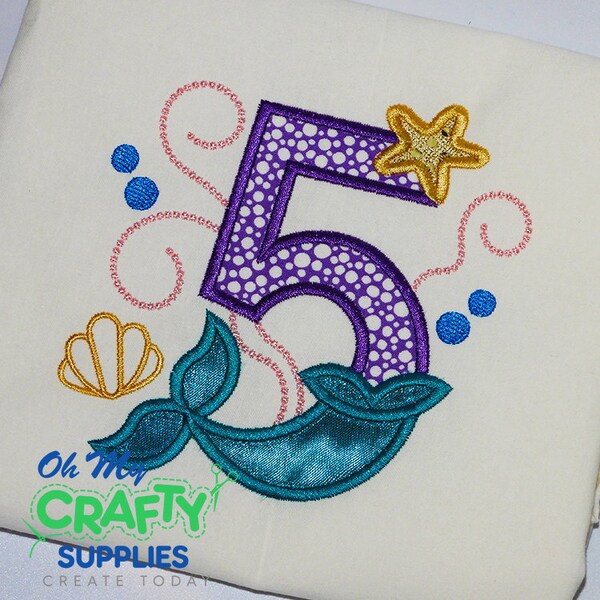 Mermaid Applique Embroidery Design - Etsy