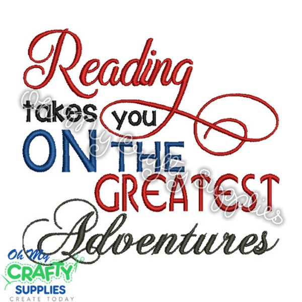 Reading Embroidery - Etsy