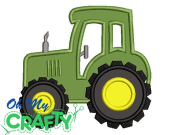 Tractor Applique Design INSTANT DOWNLOAD Multiple Sizes & - Etsy