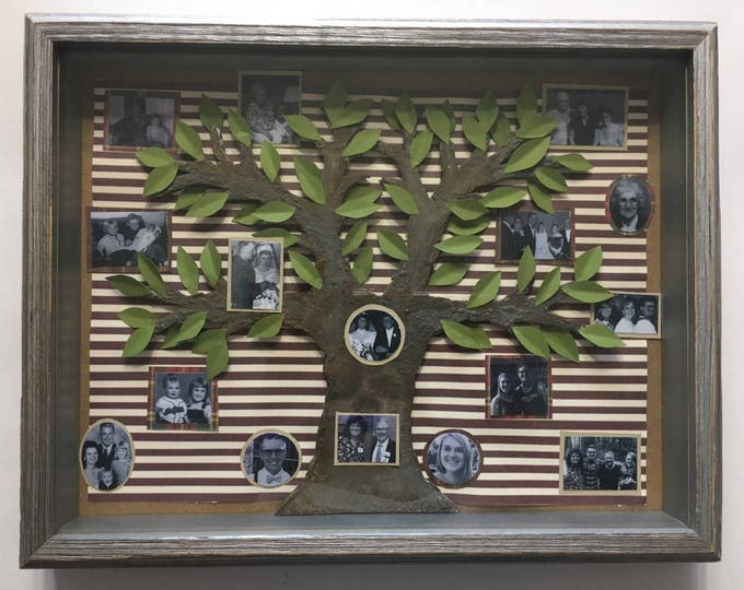 Custom Family Tree Shadow Box 12 X 16 - Etsy