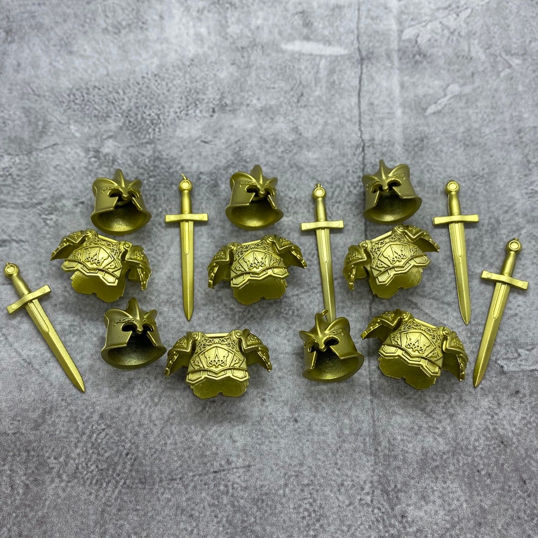 5-pack Elf Knight Armor Set Gold Lot for Lego Minifigures | Cona6949 ...