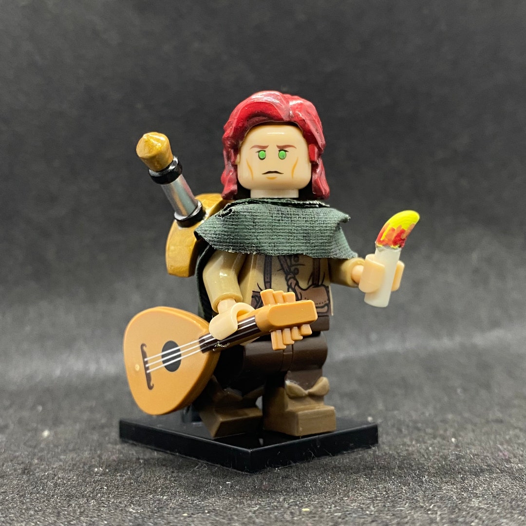 Handcrafted MOC Redheaded Bard Wizard Who Struggles to Pay Student ...