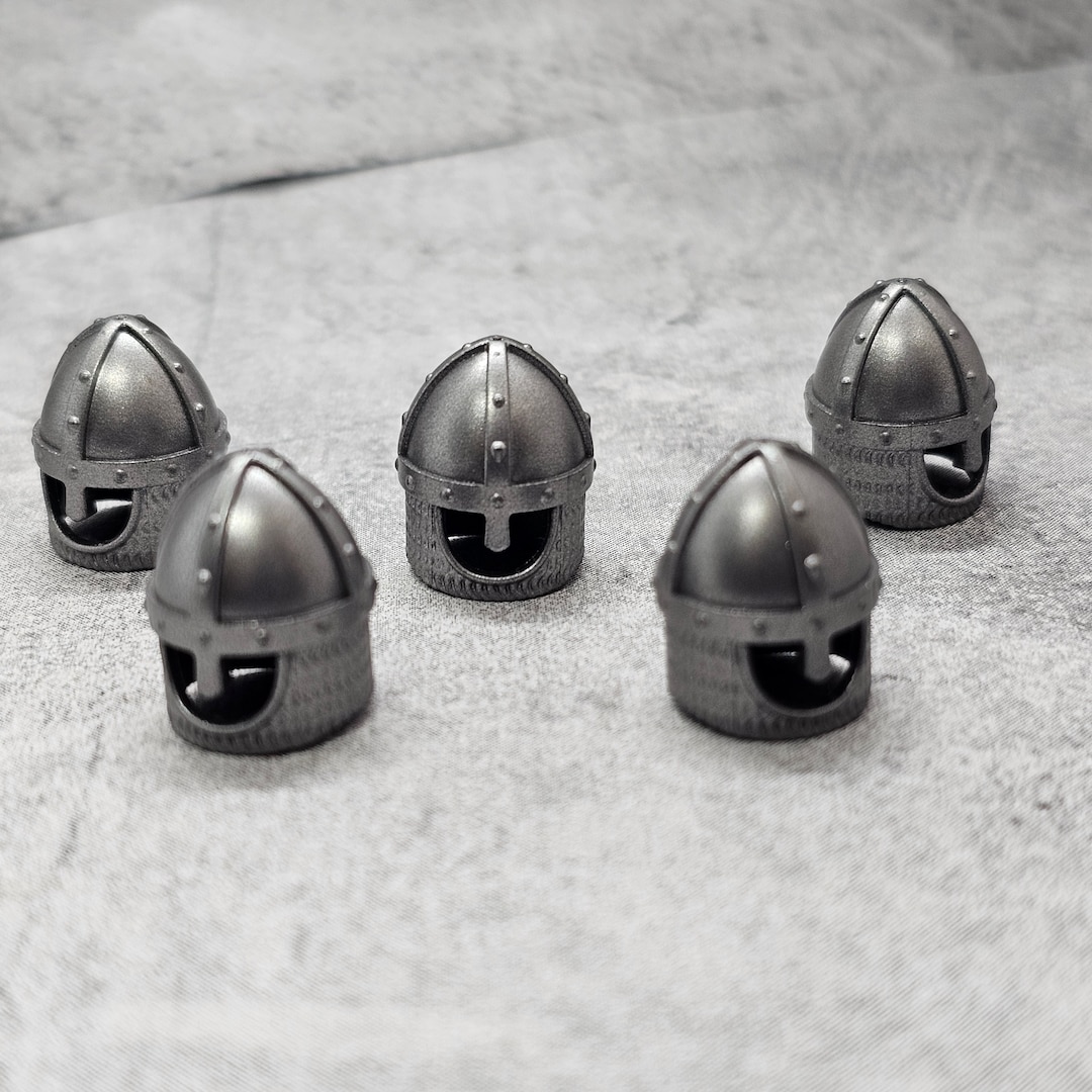 5-pack Knight Helmet Gray Lot for Minifigures | Gt1gh01 | Minifigure ...