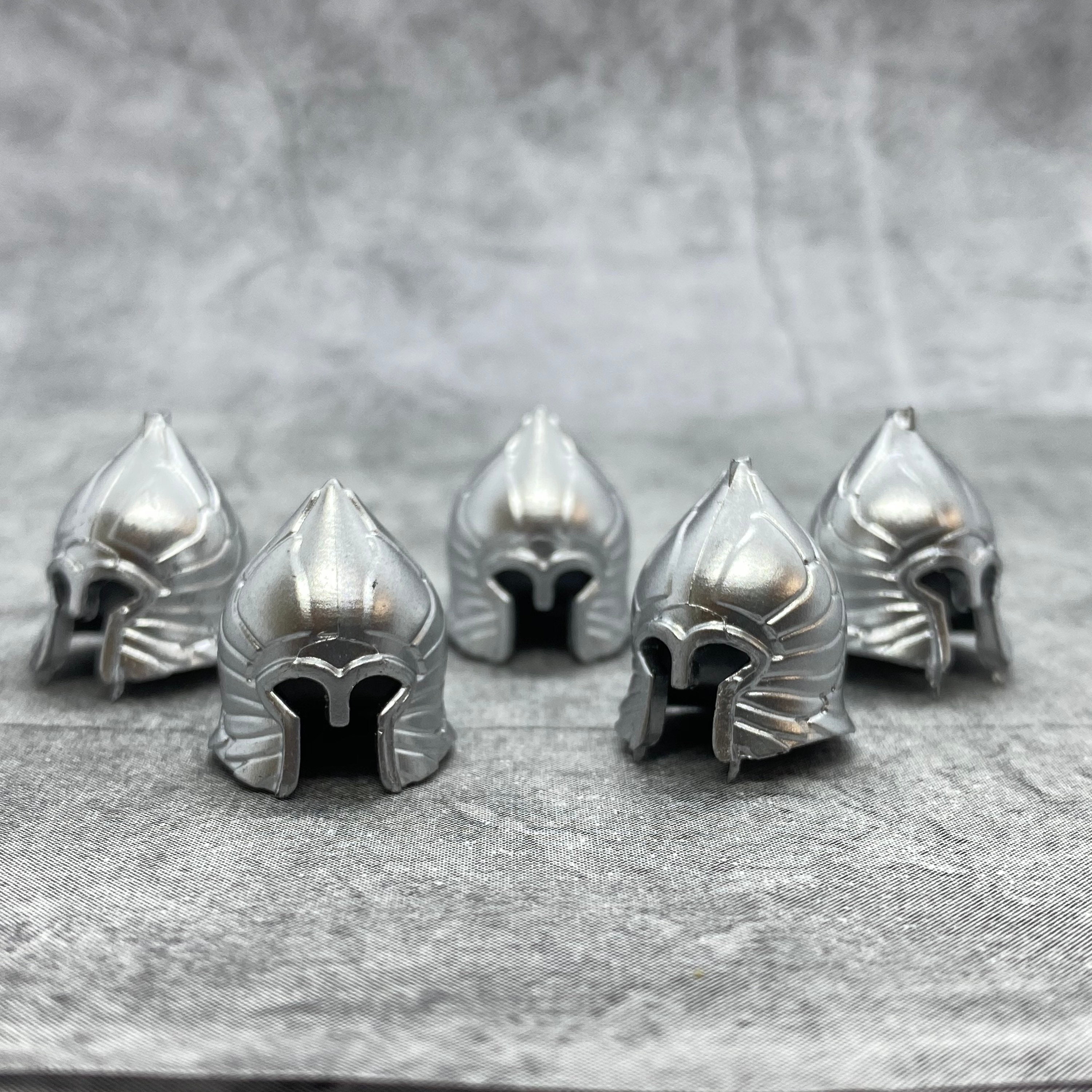 5-pack Gondor Helmet Silver for Lego Minifigures | B80921 | Minifigure ...