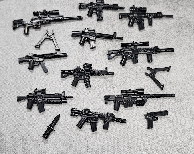 Custom Modern Weapons Multi-pack (10pcs) for Lego Minifigures | Wdb02 ...