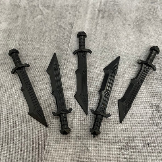 5-pack Dwarven Sword Black Lot for Minifigures B71007 - Etsy