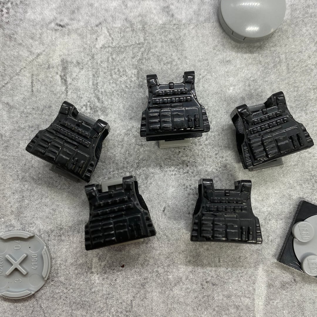 5-pack Custom Black Tactical Vest Lot for Lego Minifigures C15008 ...