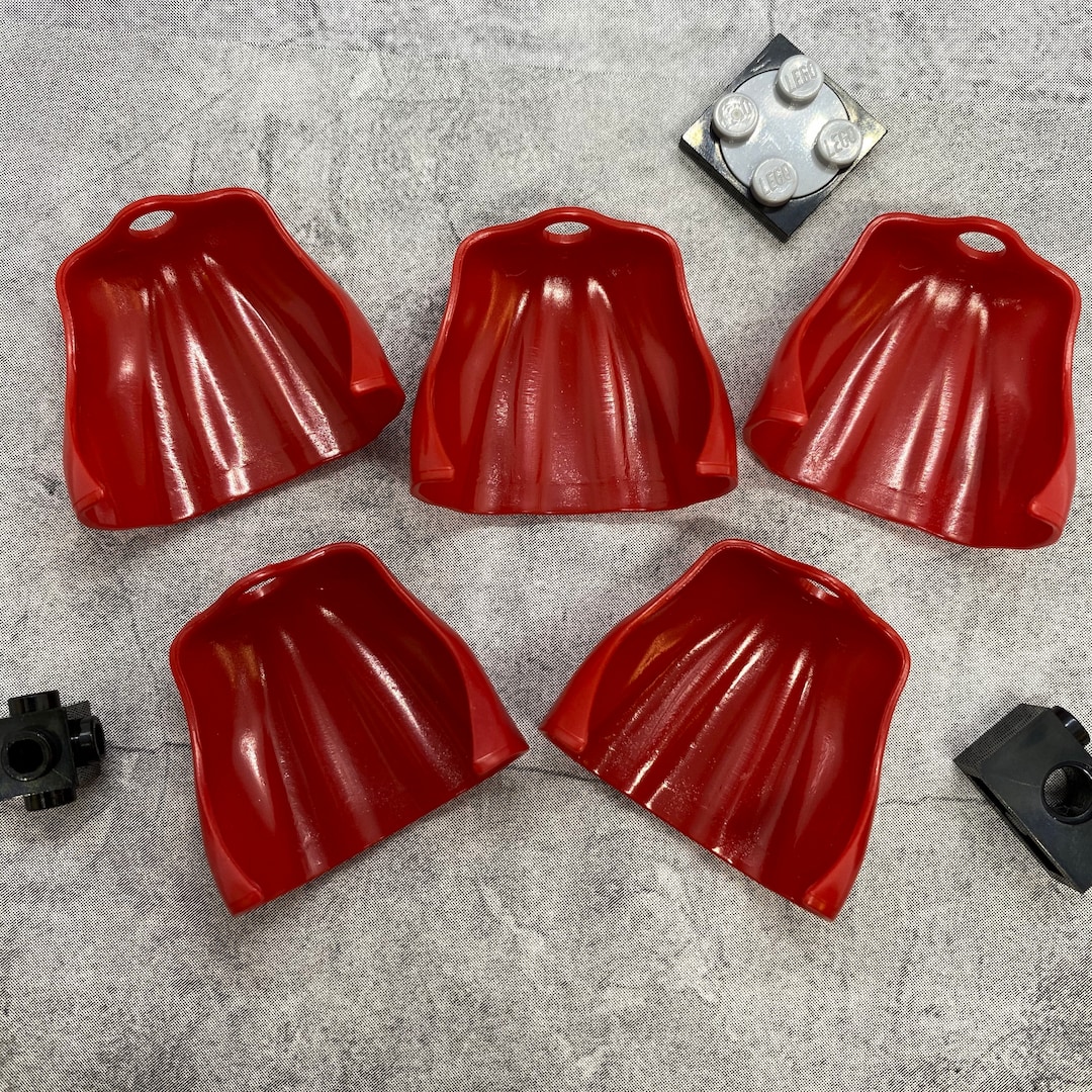5-pack Custom Hard Red Cape Lot for Lego Minifigures A70956 Minifigure ...