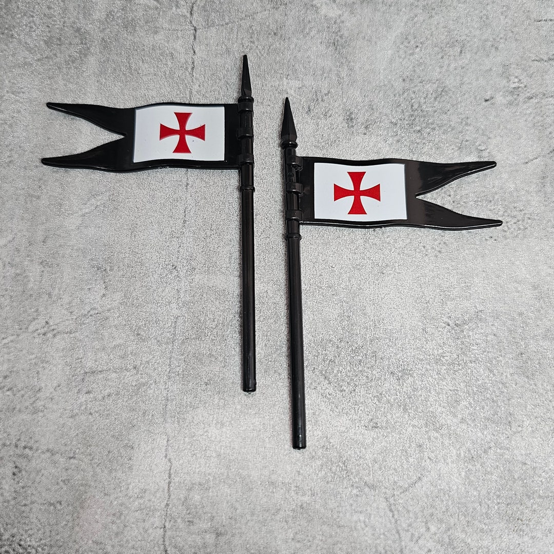 2-pack Custom Templar Flag Lot for Castle Minifigures | A13TF01 Knight ...