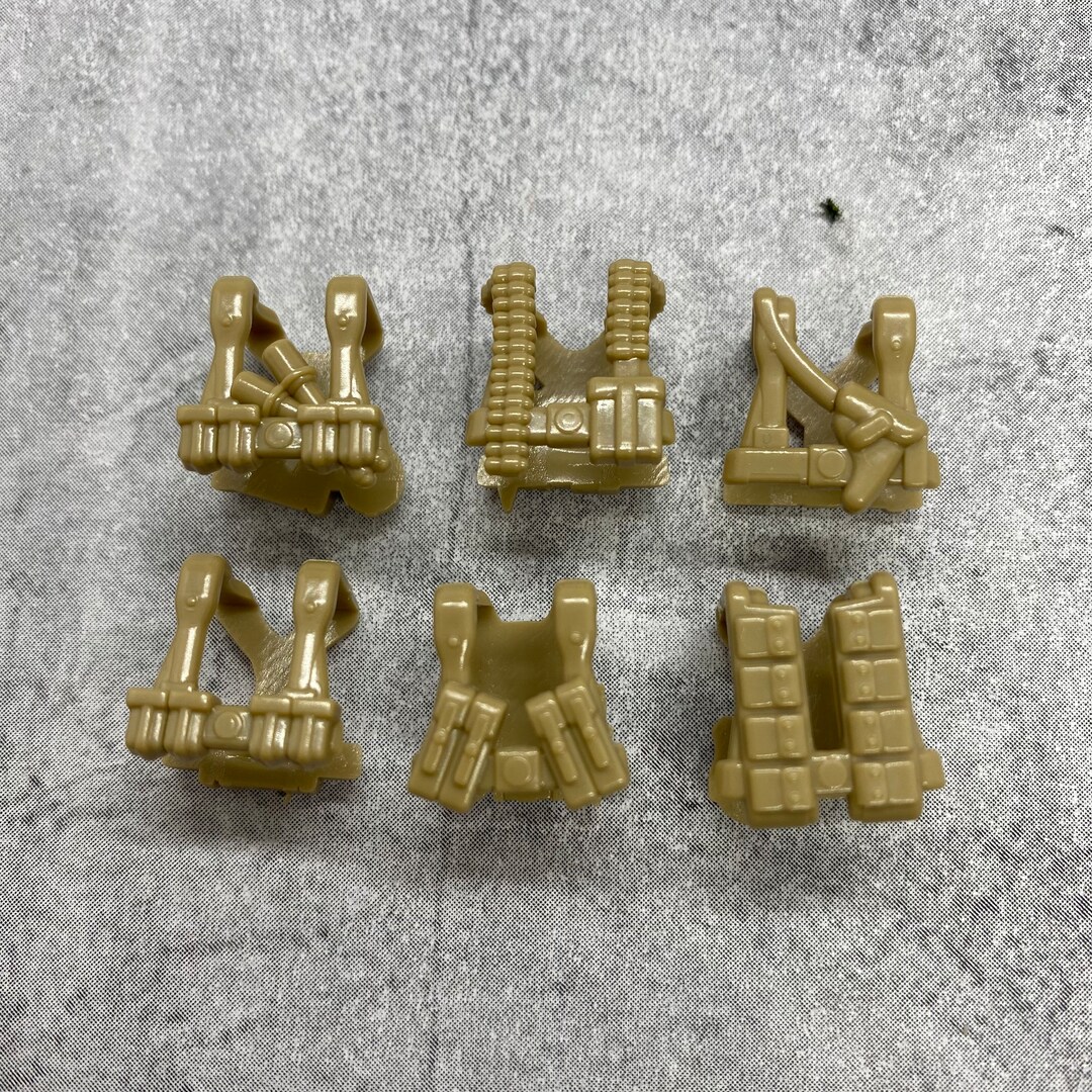 6-pack Custom Tan Tactical Vest Lot for Minifigures | Drb01 ...