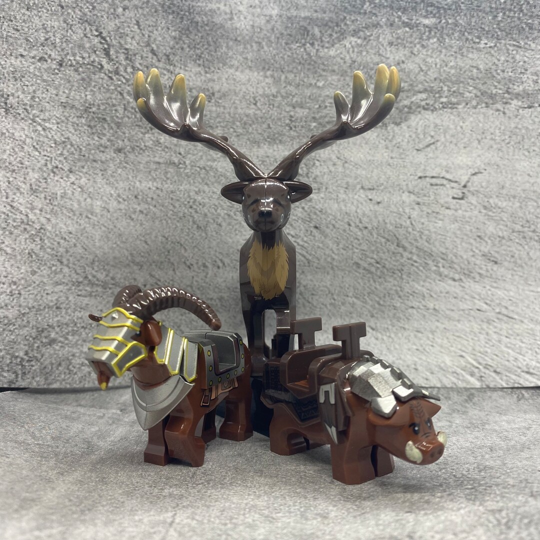 Custom Dwarf Mounts Lotr Lot for Minifigures Cone01 Minifigure NOT ...