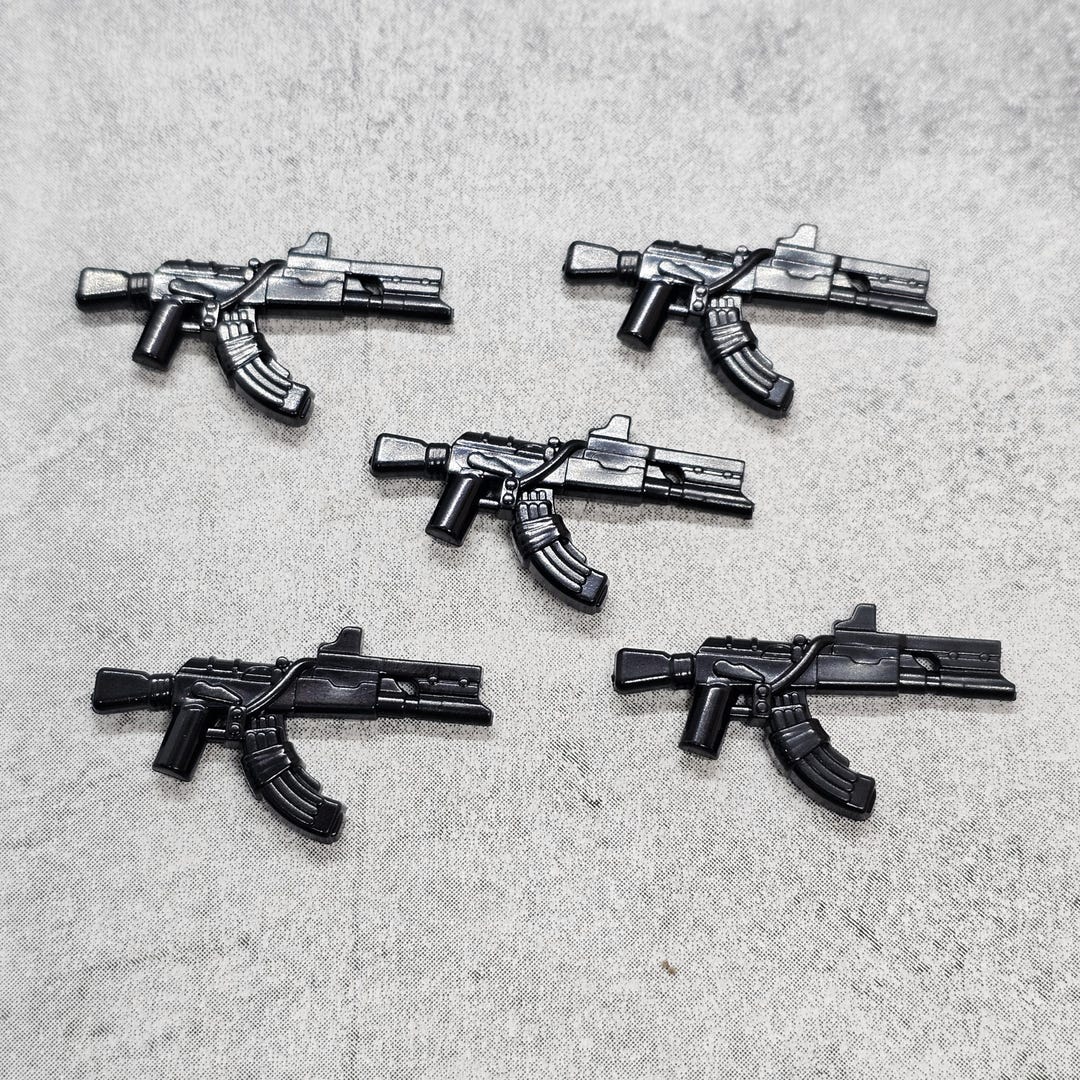 5-pack Custom Gun AK-47 Assault Rifle Lot for Minifigures | B4ak01 ...
