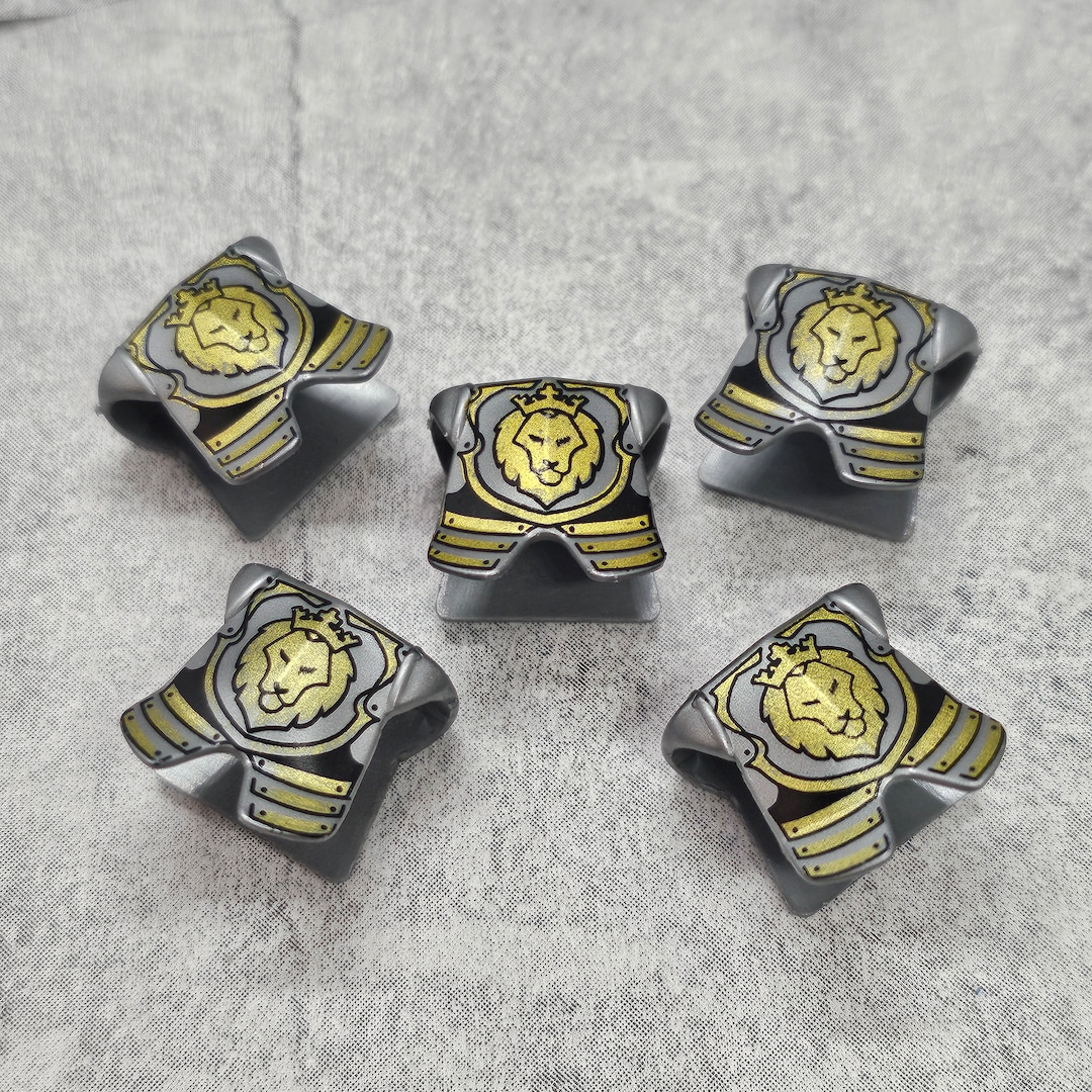 5-pack Custom Classic Lion Head Armor Lot for Lego Minifigures Drckjb1 ...
