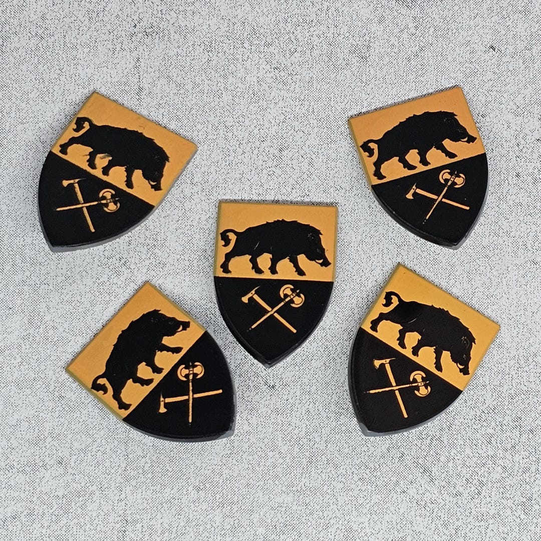 5-pack Custom Boar Shield Lot for Lego Minifigures | C3br8 Knight ...