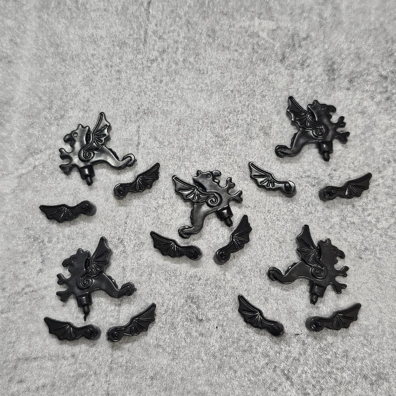 5-pack Custom Black Dragon Plume Lot for Minifigures Knight Helmet ...