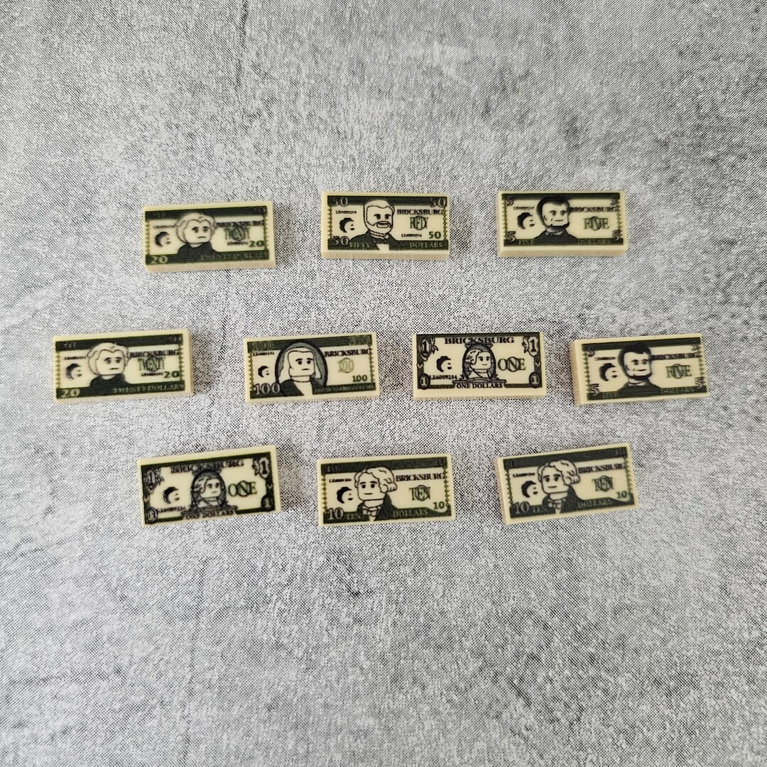 Custom American Dollars Block Tiles Lot for Minifigures | C1blls01 ...
