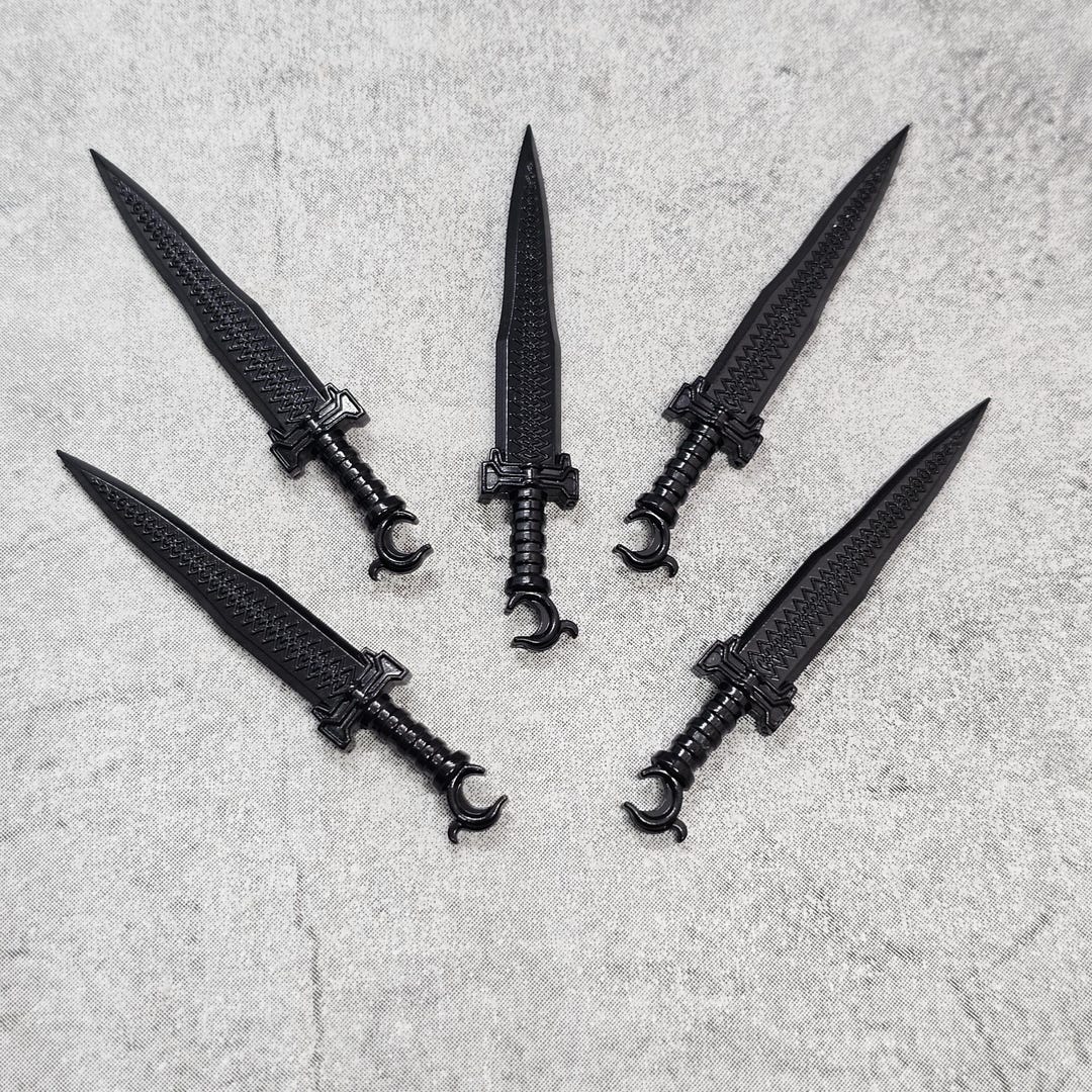 5-pack Dwarf Sword Black Lot for Minifigures C82179 Minifigure NOT ...