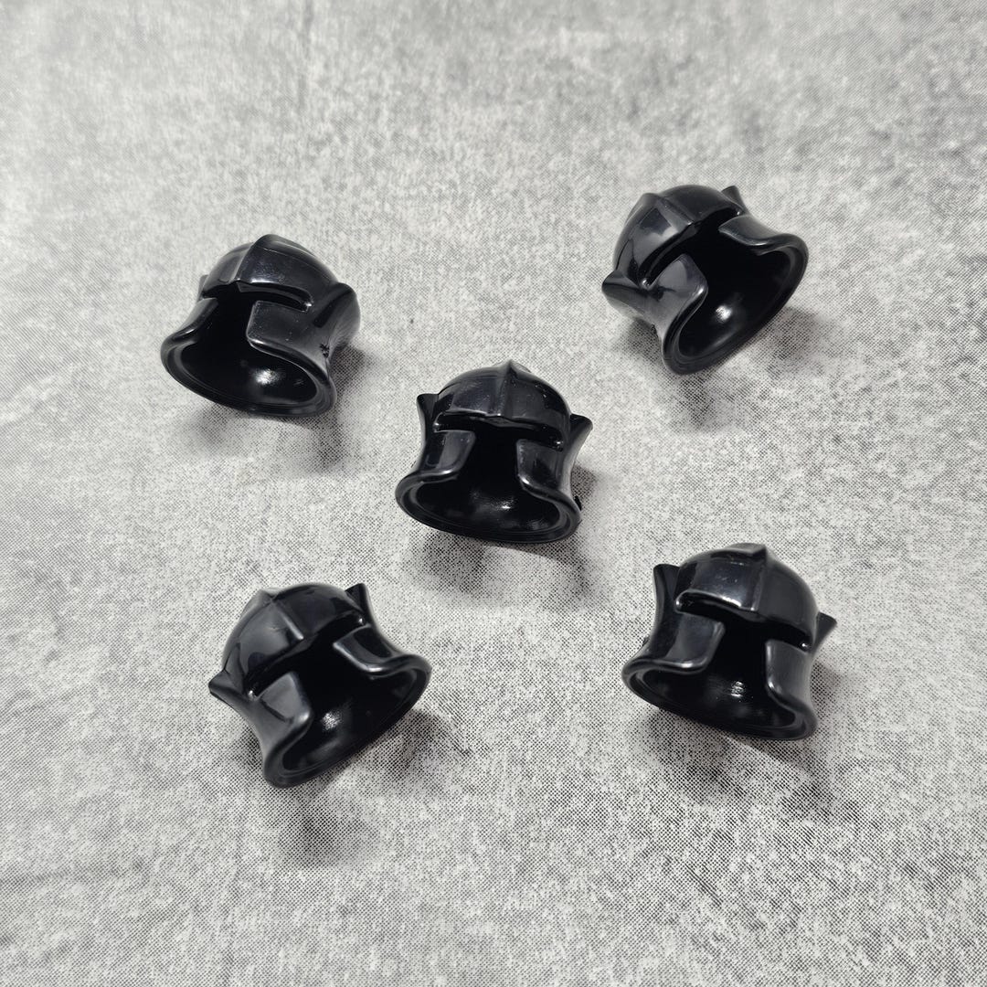 5-pack Custom Classic Knight Helmet Black Lot for Minifigures Castle ...