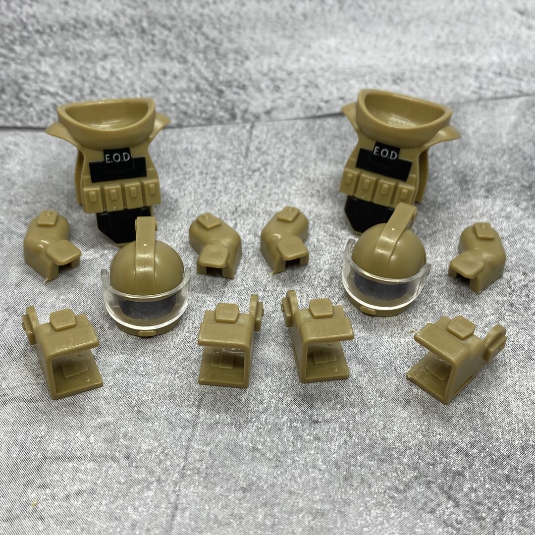 Bomb Squad EOD Full Body Armor Tan Lot for Lego Minifigures Gb5eod015 ...