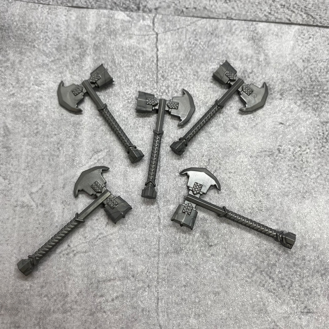 5-pack Custom Dwarf Axe Lotr Lot for Minifigures | B10b232 Dwarf War ...