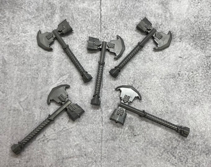 5-pack Custom Dwarf Axe Lotr Lot for Minifigures B10b232 Dwarf War Axe ...