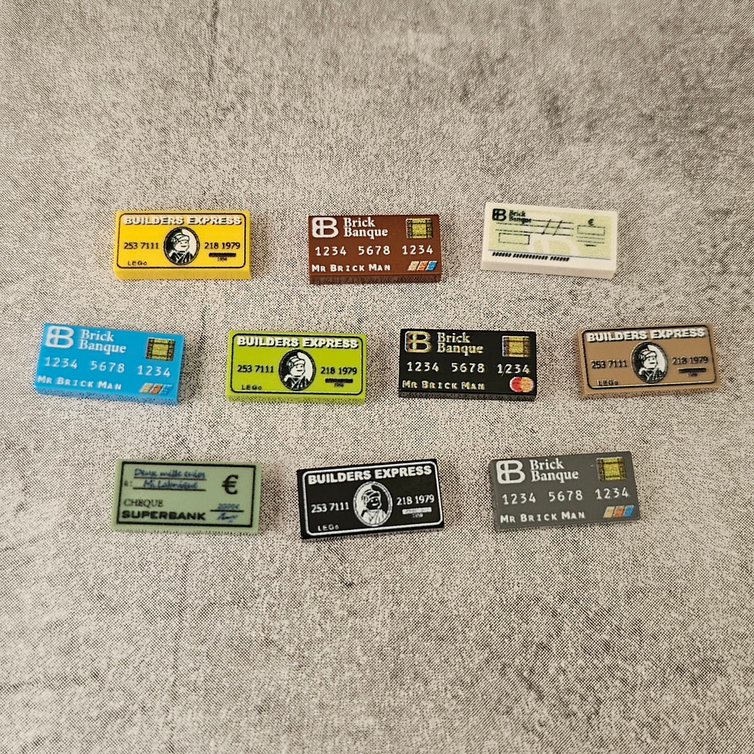 Custom Credit Card Block Tiles Lot for Minifigures B1ccds Minifigures ...