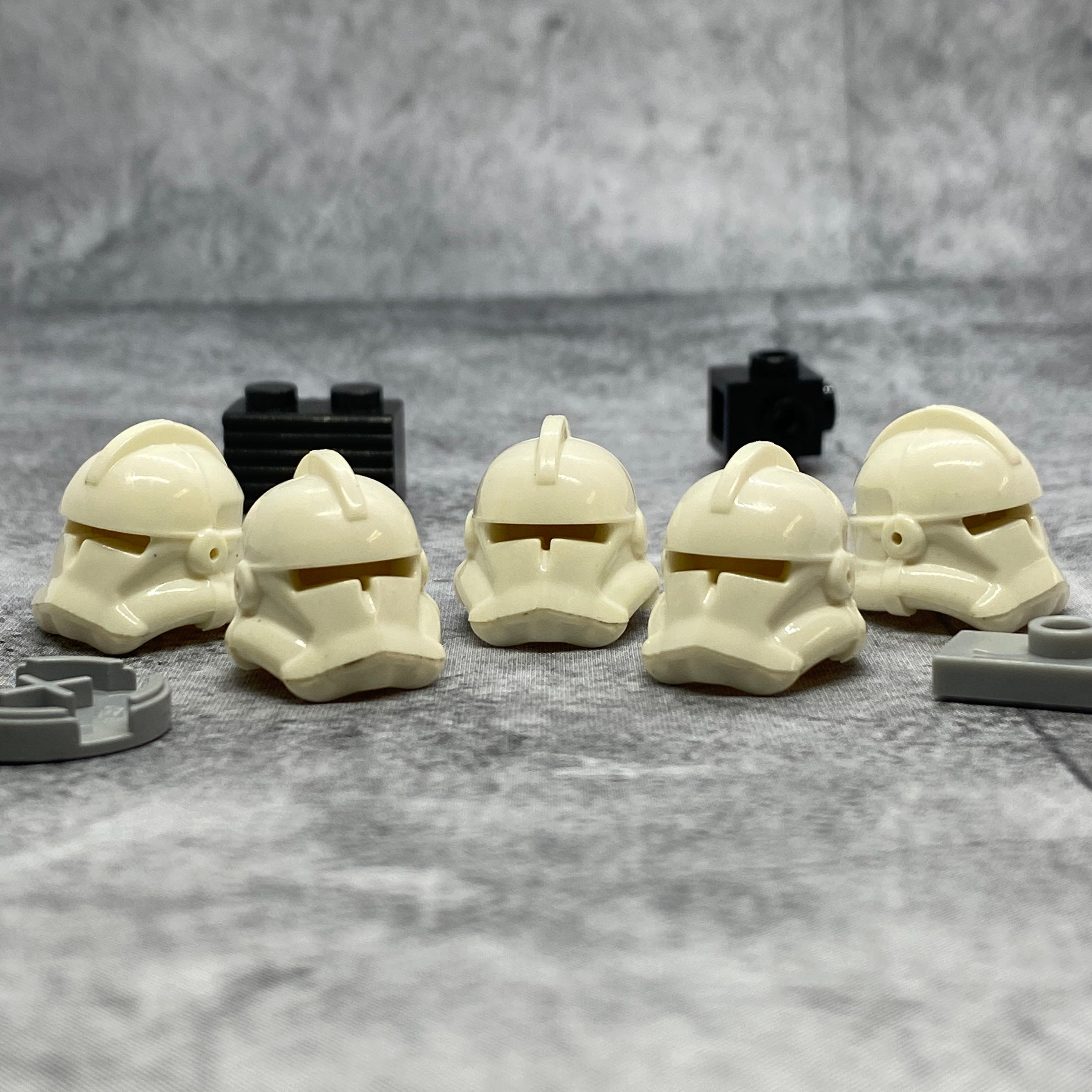 5-pack Custom Clone Commander Helmet White Lot for Minifigures | Etsy