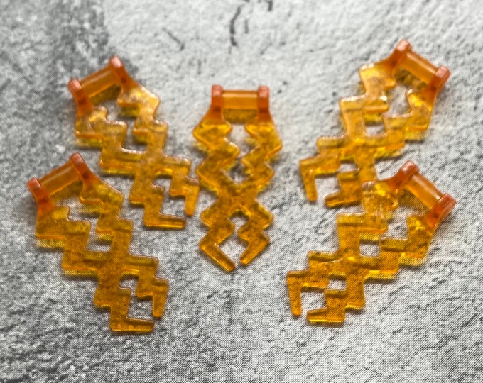 5-pack Translucent Orange Superpowers Effect Set for Minifigures ...