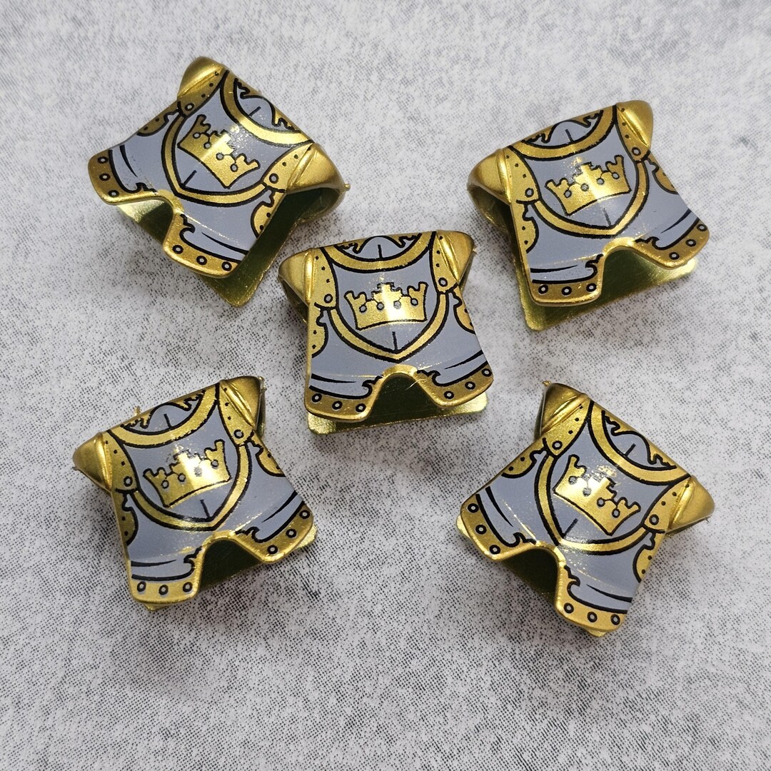 5-pack Custom Golden Crown Armor Lot for Minifigures | Ga6734 Knight ...