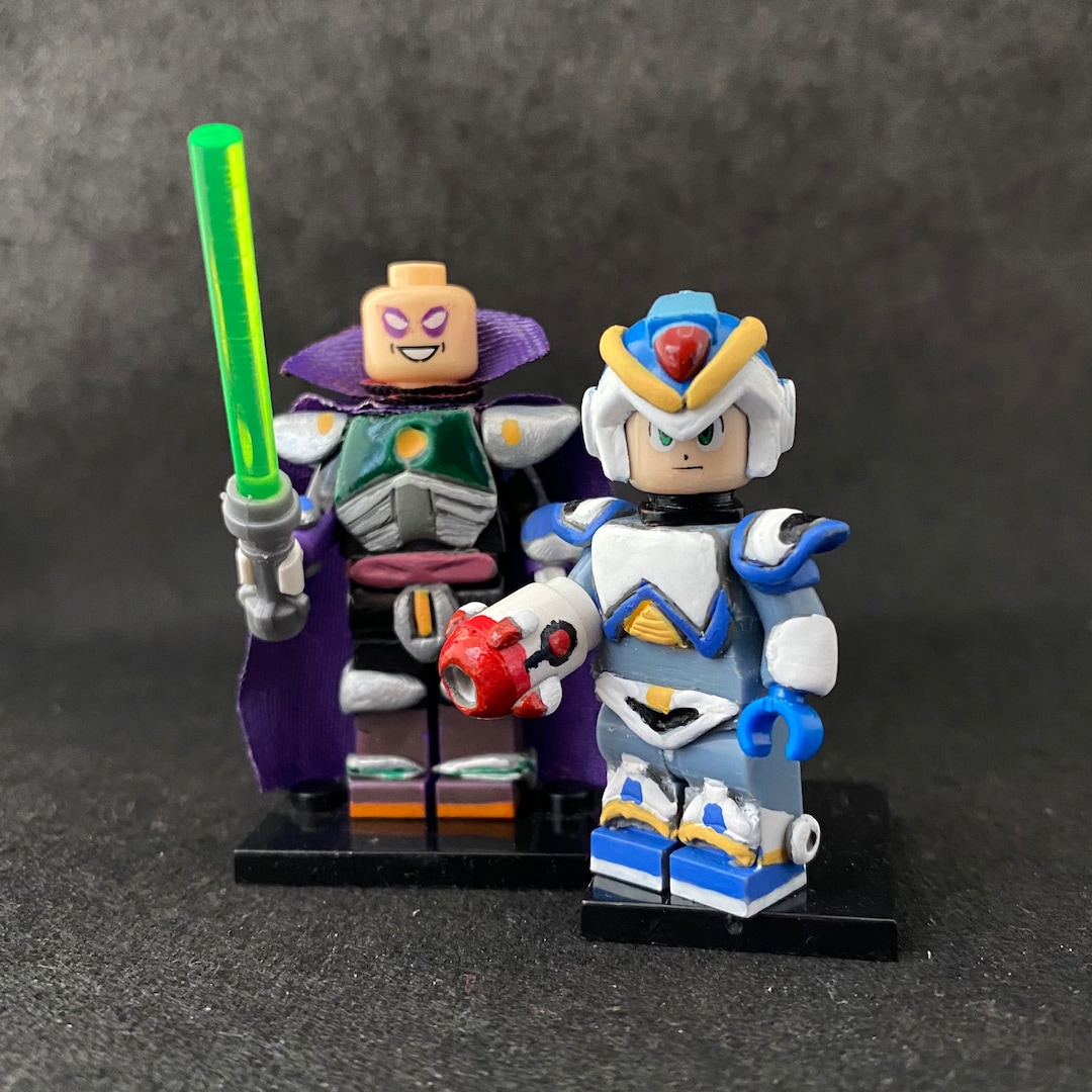 Handcrafted MOC Set Armored Fighting Robot Android X and Maverick Boss ...