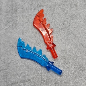 4-pack Translucent Blue and Red Sword Lot for Lego Minifigures | Conf01 ...