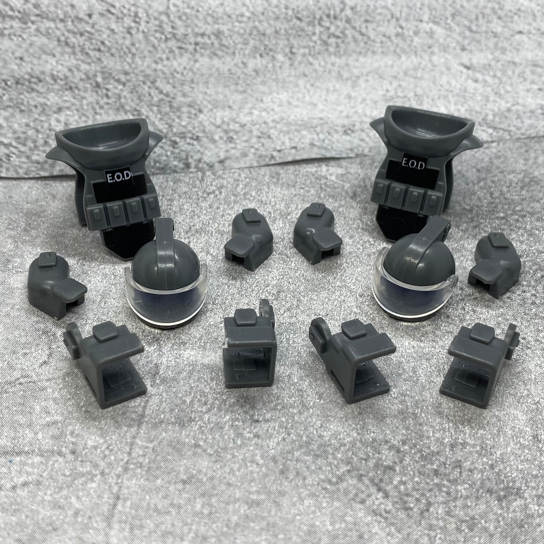 Bomb Squad EOD Full Body Armor Gray Lot for Lego Minifigures ...
