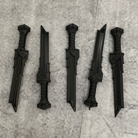 5-pack Dwarf Sword Black Lot for Minifigures B81012 - Etsy
