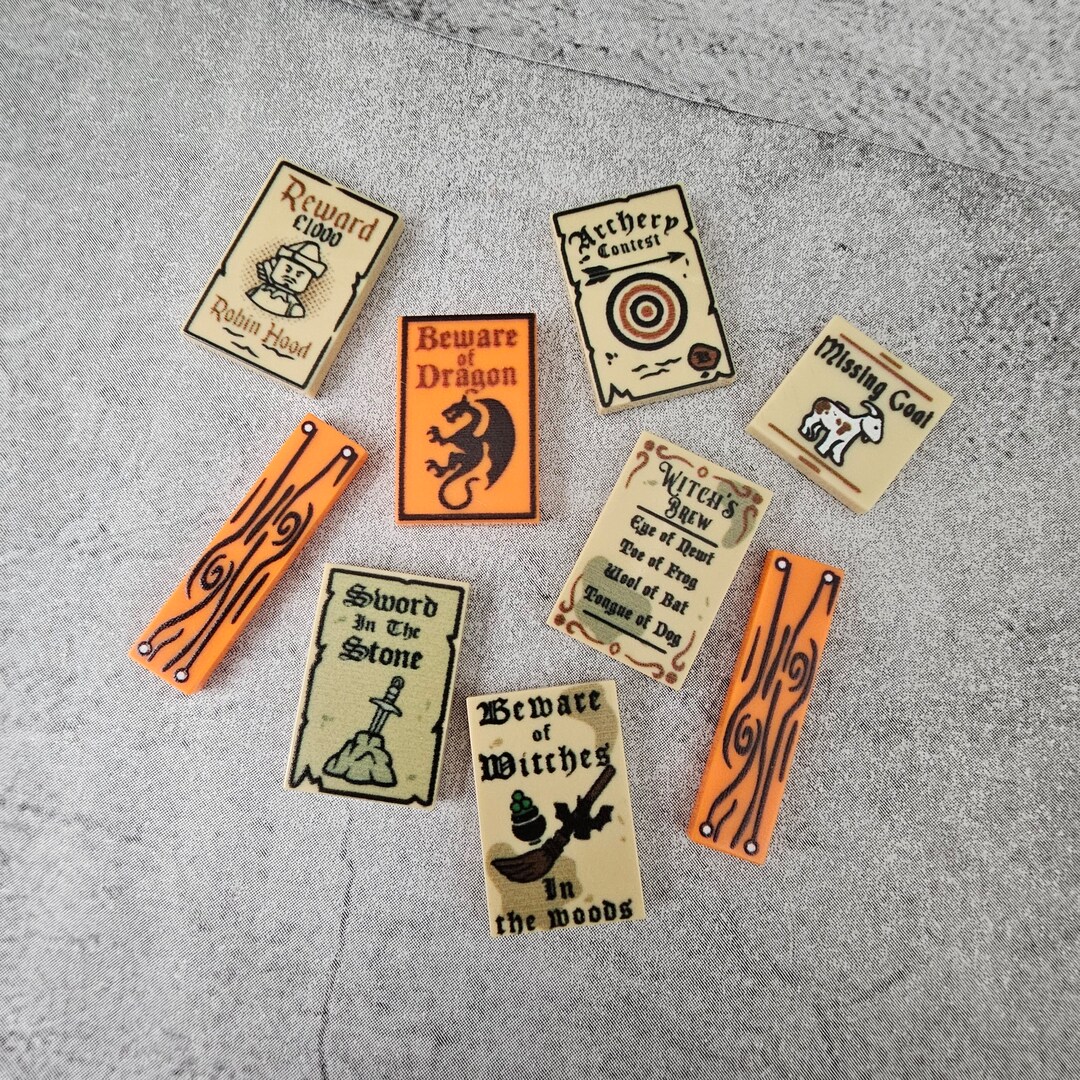 Multipack Medieval Blocks Tiles Signs Lot for Minifigures | A6MDVL03 ...