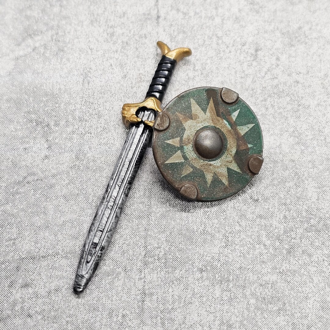 Custom Rohan Weathered Sword & Shield Pack for Lego Minifigures | Dra ...