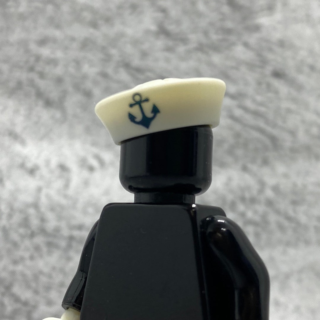 Custom Bowler Sailor Hat White for Lego Minifigures Wdb02 Minifigure ...