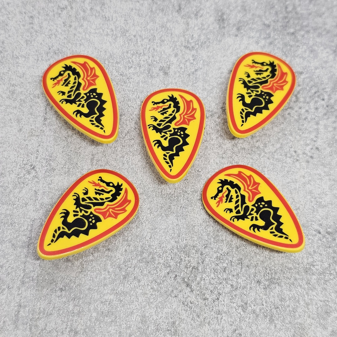 5-pack Custom Classic Dragon Shield Long Lot for Minifigures | D11bds15 ...