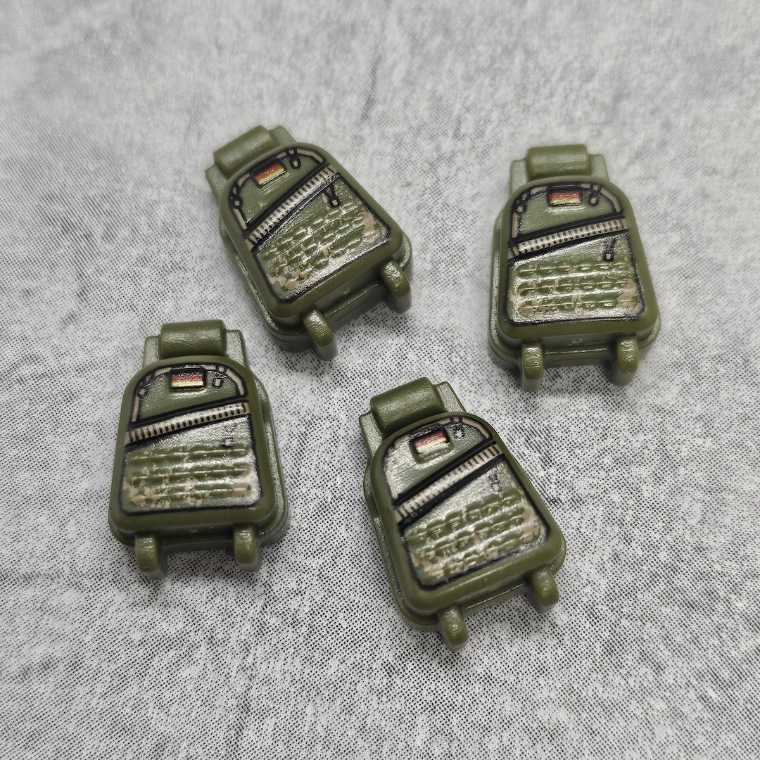 4-pack Custom Spec Ops Backpack Green Lot for Lego Minifigures ...
