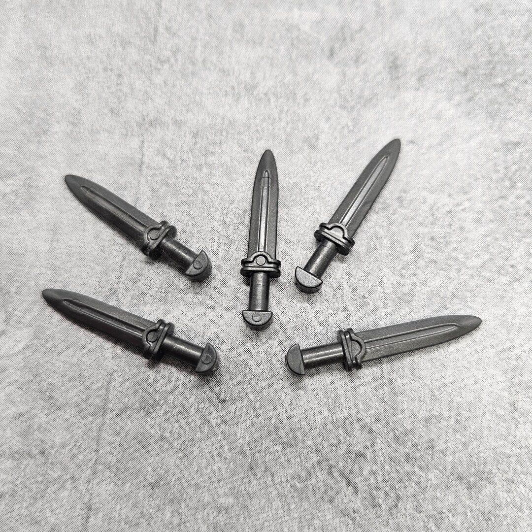 5-pack Custom Legionnaire Short Sword Black Lot for Minifigures ...