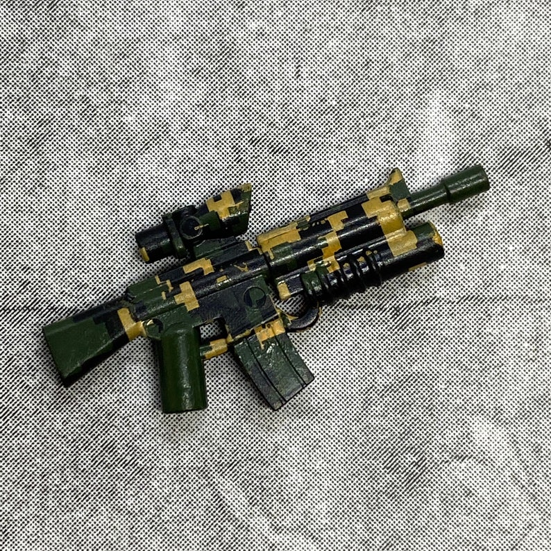 5-pack Custom Gun M4 W/ M203 Rifle Camo Lot for Lego Minifigures ...