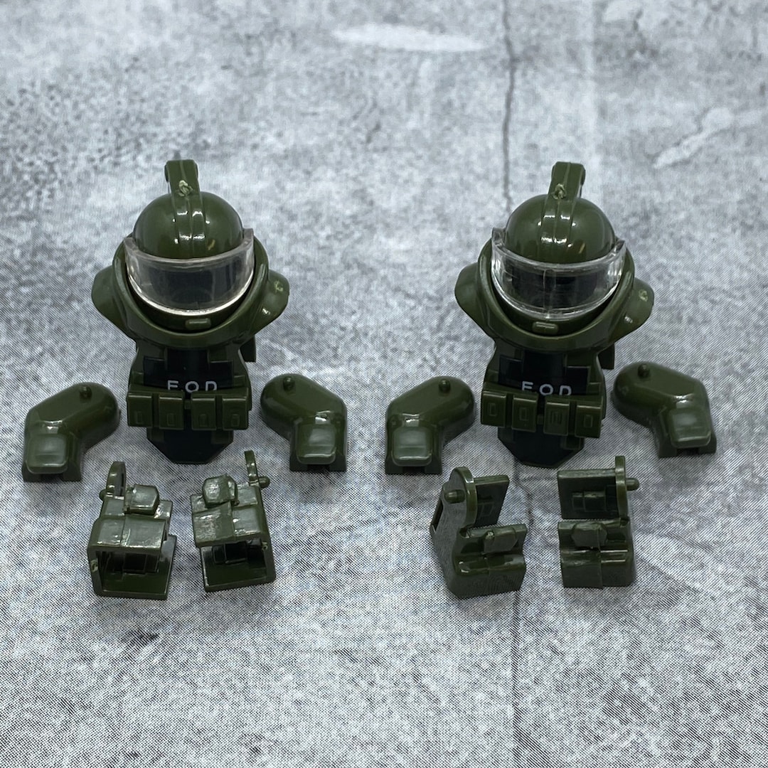 Bomb Squad EOD Full Body Armor Green Lot for Lego Minifigures | B54957 ...
