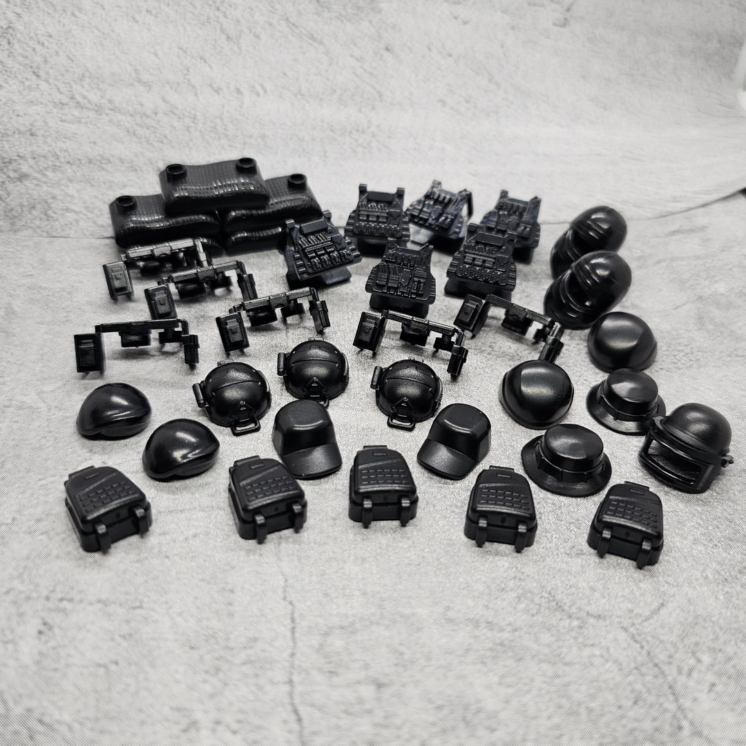 Custom Black Soldier Multipack Body Armor Accessories Lot for Lego ...